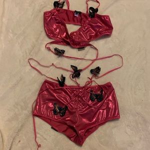 Dolls Kill Other | Nwt Dollskill Club Exx Butterfly Pink Rave Set ...